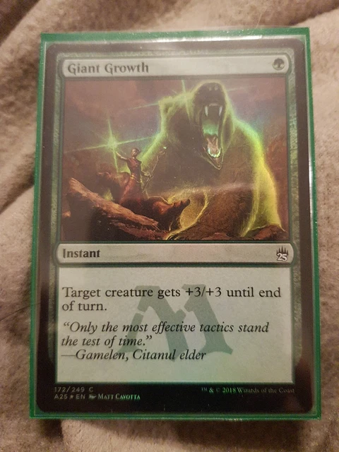 1X MTG MAGIC The Gathering TCG Giant Growth Foil Rare - Masters 25 EUR ...