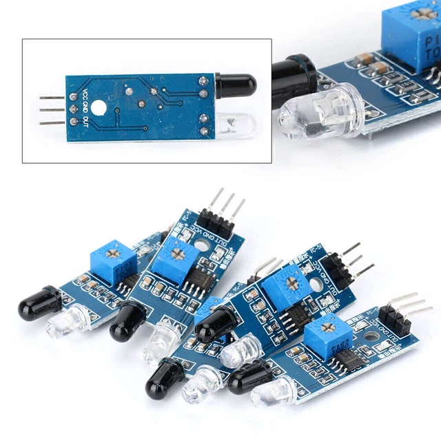 IR INFRARED OBSTACLE Avoidance Sensor Module Fit Smart Robot 3-Pin Auto ...