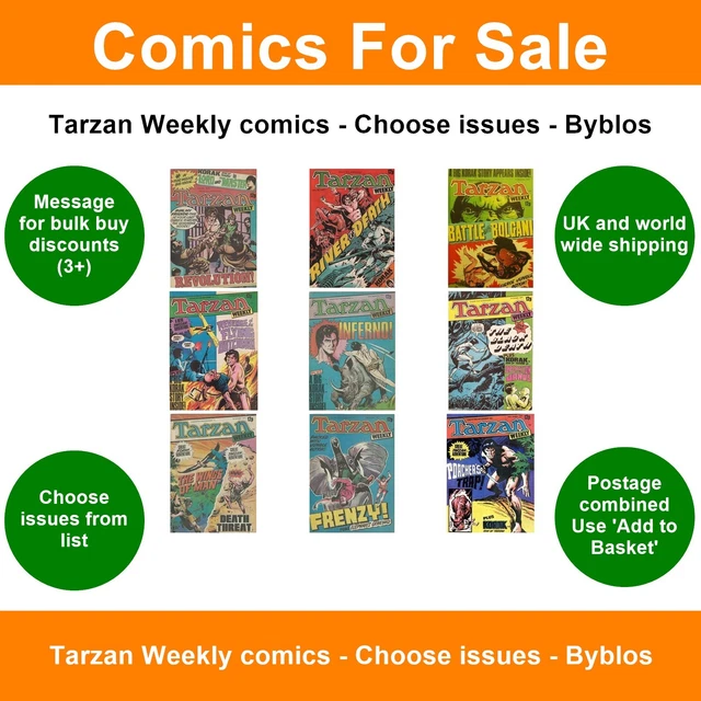 TARZAN WEEKLY COMICS - Choose issues - Byblos EUR 6,43 - PicClick IT