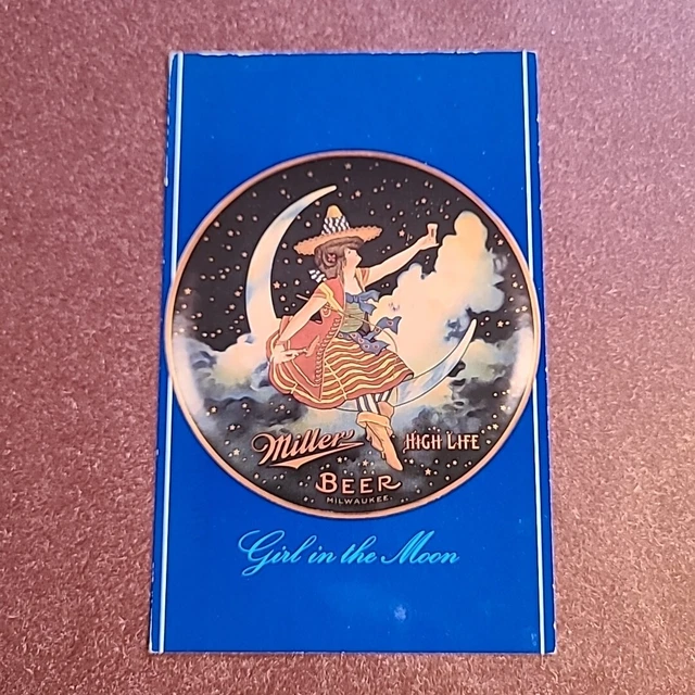 MILLER HIGH LIFE Girl In The Moon Repro Advertising Postcard, Posted ...