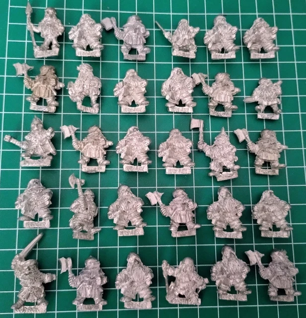 30X VINTAGE CITADEL Imperial Dwarfs Lot #B Metal OOP Warhammer Fantasy ...