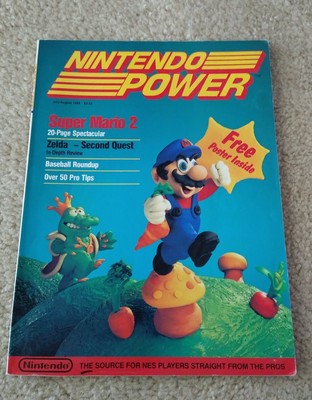NINTENDO POWER ISSUE 1 Magazine With Poster 1st Super Mario 2 July/Aug ...