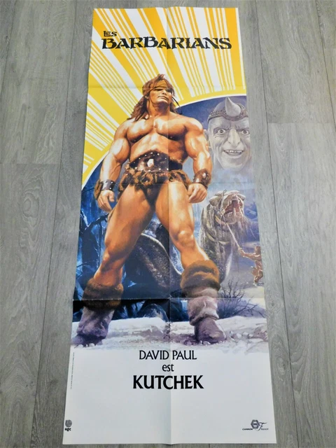 LES BARBARIANS AFFICHE ORIGINALE Poster 60x160cm 23x63 1987 Ruggero ... LES BARBARIANS AFFICHE ORIGINALE Poster 60x160cm 23x63 1987 Ruggero ...