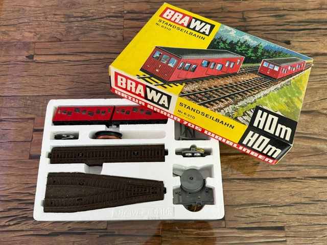BRAWA 6310 STUTTGARTER Standseilbahn H0 H0m 1:87 rote Wagons EUR 494,05 ...