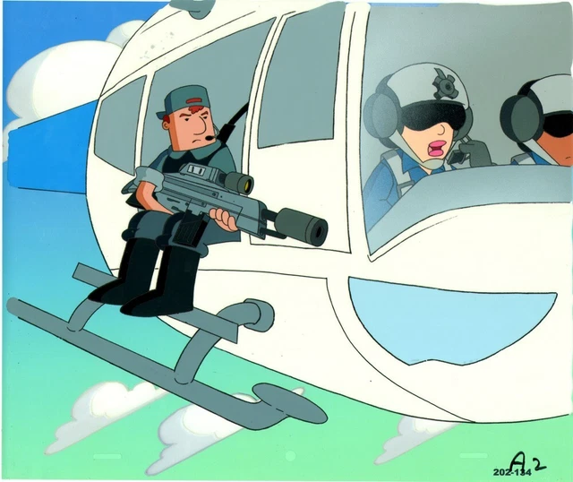 RARE DILBERT CEL w/Helicopter Snipers Seeking Killers of NOBEL PRIZE ...