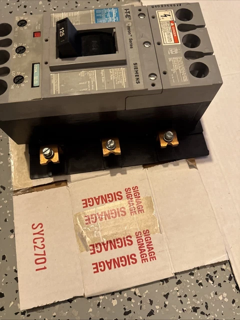 SIEMENS ITE SENTRON 125 Amp Circuit Breaker 3 Pole 600 VAC 35kA ...