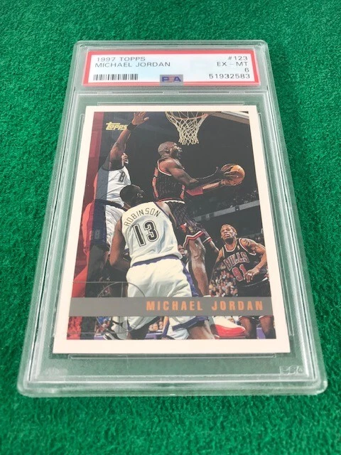 1997 TOPPS MICHAEL Jordan Card #123 PSA 6 EUR 19,99 - PicClick FR