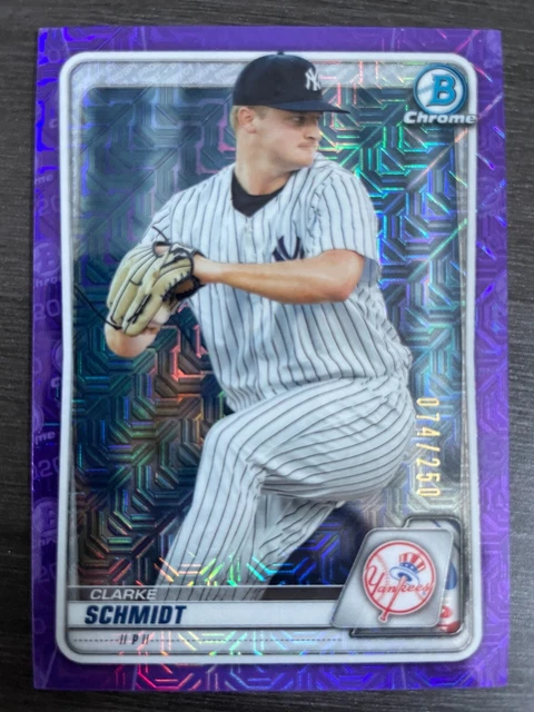 2020 BOWMAN CHROME MegaBox BCP-53 réfracteur mojo violet Clarke Schmidt ...