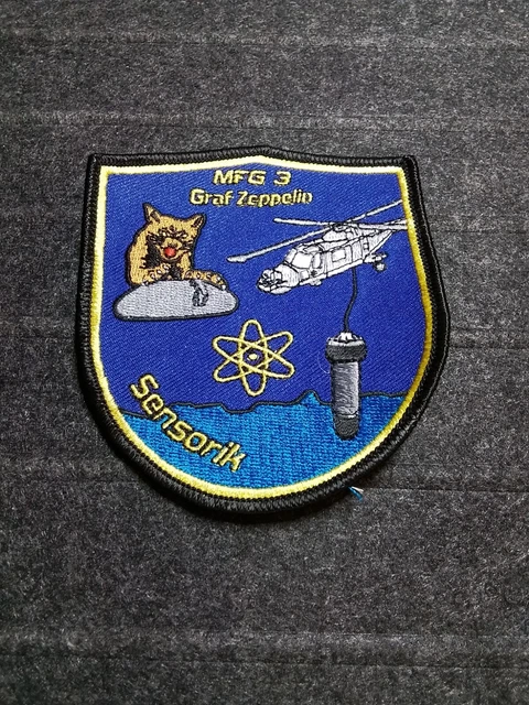 BUNDESWEHR MARINE UNIFORM Patch Aufnäher Zerstörer Graf Zeppelin Abt ...