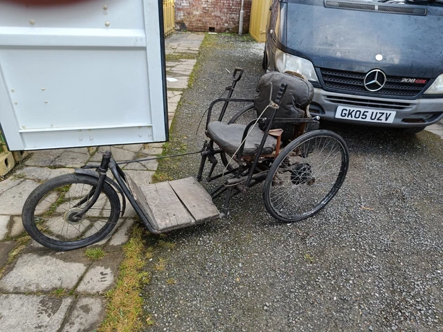 ANTIQUE CLASSIC RARE Self Propelled Carriage / Invalid Vehicle / Museum ...