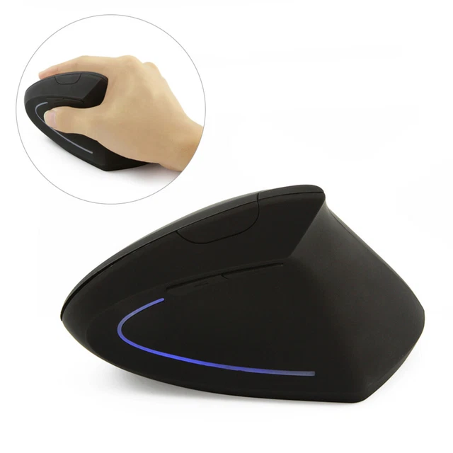 2.4GHZ ERGONOMIC VERTICAL Mouse Wireless Optical Mouse Mice with USB ...
