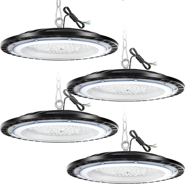 4PACK 200W HIGH Bay LED Shop Light Super Bright 6500K Daylight LED High ...
