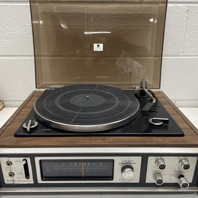 VINTAGE SHARP STEREO Record Player Turntable GS-5454 Solid State Tuner ...