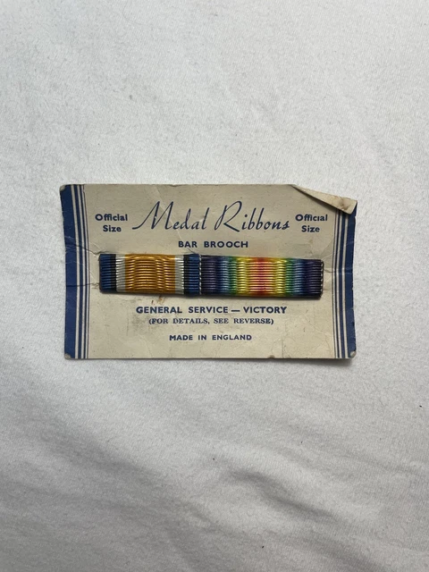 WWI WW1 ENGLAND UK World War One Ribbon Bar on Original Cardstock NOS ...