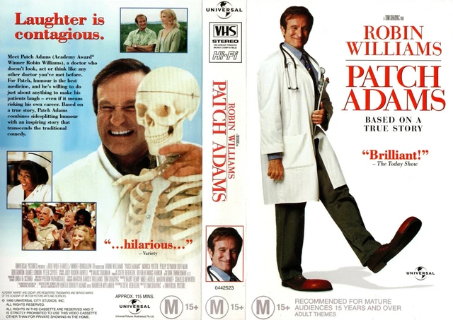 PATCH ADAMS - Robin Williams - VHS - PAL - USED - Cleaned - Original Oz ...