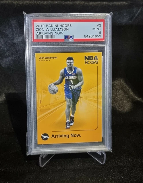 ZION WILLIAMSON PSA 9 2019 Panini NBA Hoops Arriving Now Rookie RC ...