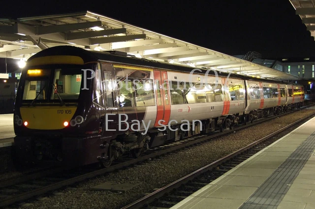 CLASS 170 170105, 3 car DMU, in Cross Country at Derby, night shot £0. ...