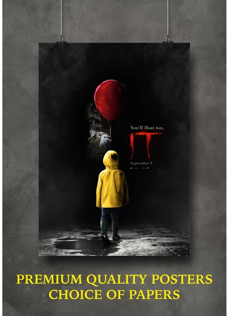 IT HORROR FILM Pennywise Clown Art Grande Poster Stampa Regalo A0 A1 A2 ...