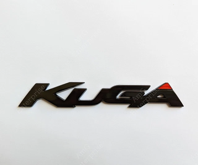 GLOSS BLACK RED Metal Rear Badge Boot Letters for Ford KUGA ST Line MK2 ...