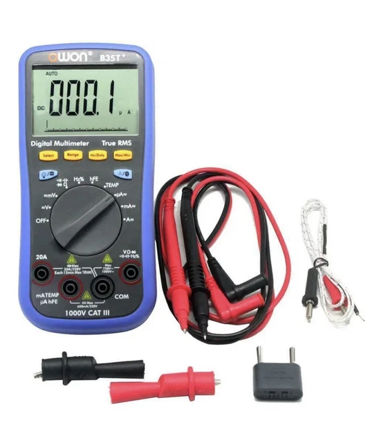 OWON B35T+ DIGITAL Bluetooth Multimeter True-rms Datalogger Temp Volt ...