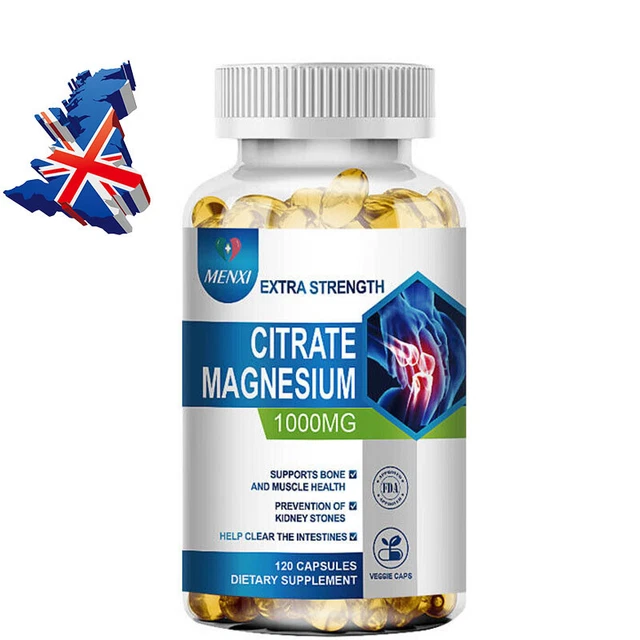 MAGNESIUM CITRATE CAPSULES -Digestive Relief & Muscle Relaxation High ...