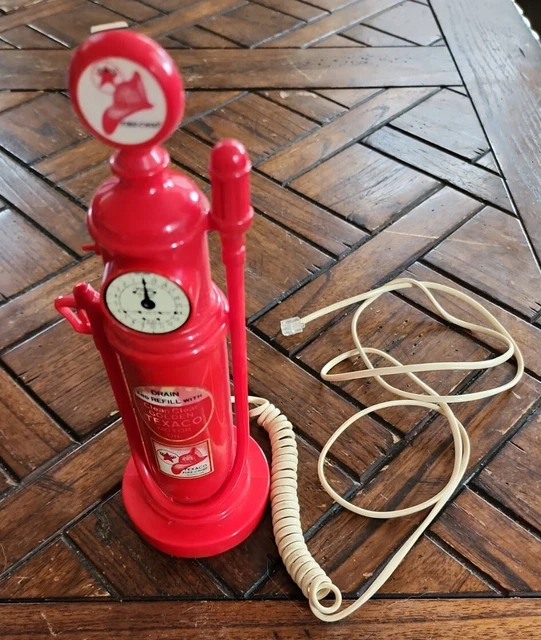 VINTAGE TEXACO GAS Pump Phone Telephone Fire Chief Texaco Motor Oil £9. ...
