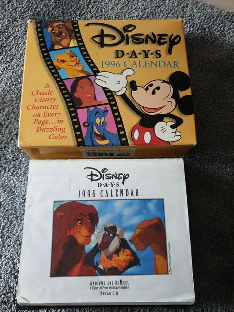 DISNEY CALENDAR CALENDARIO Disney 1996 Originale Disneyland Paris EUR ...