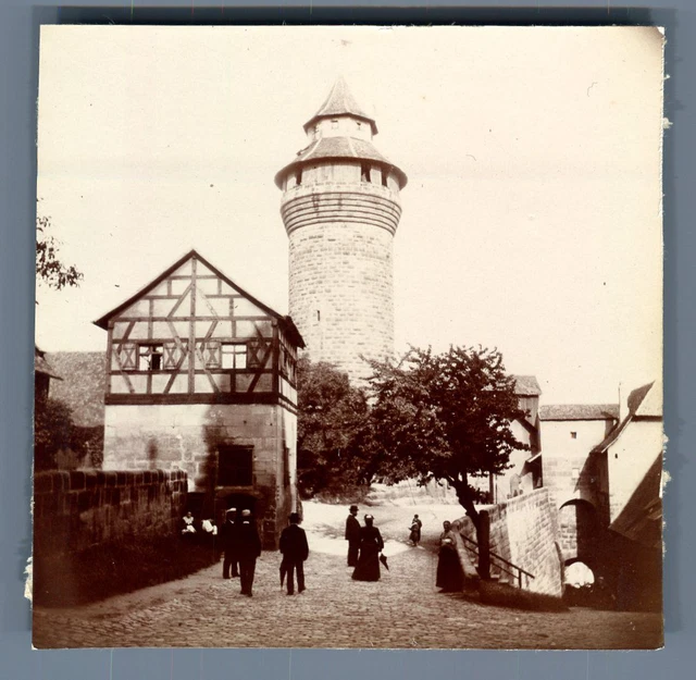 GERMANY, NÜRNBERG, VESTNER Tower Vintage citrate print. Vintage Germany ...