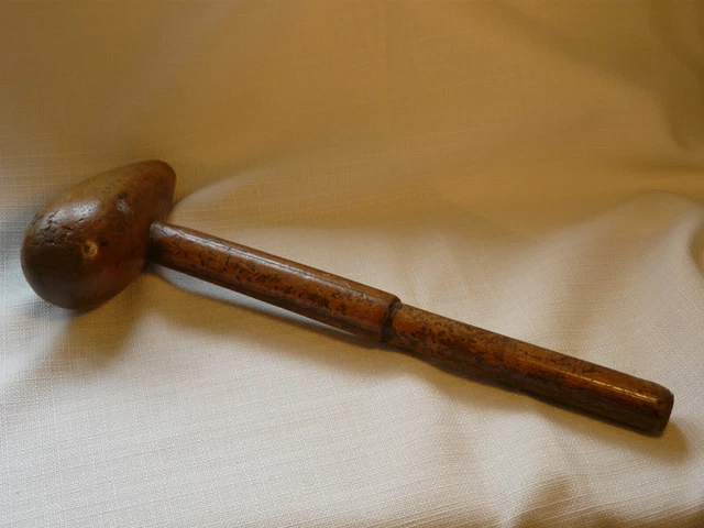 ANTIQUE LIGNUM VITAE bossing mallet dressing tool300 grams 13.5"LX5 ...