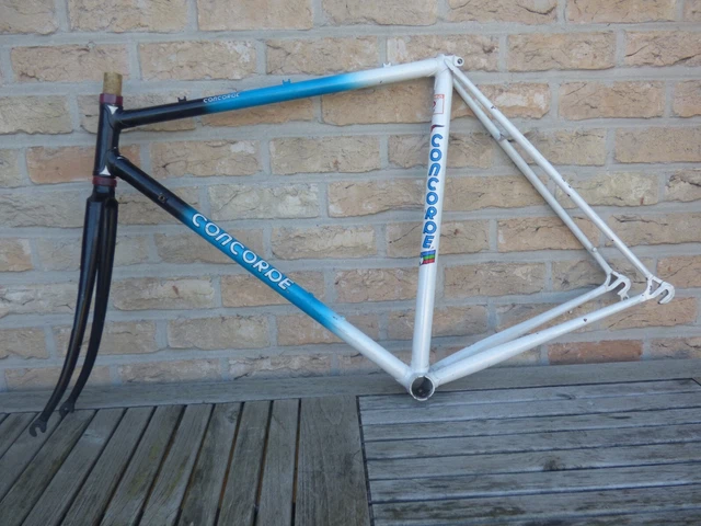 CONCORDE VINTAGE STEEL RACING FRAME & FORK SIZE 52 (c/c) - NOS £142.01 ...