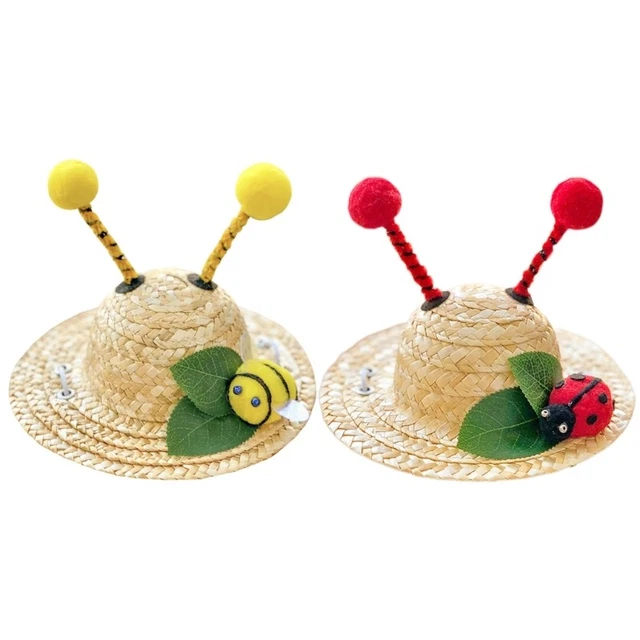 HONEYBEES LADYBUGS PATTERN Hat Travel Pet Hat Dog Walking Hat Vacation ...