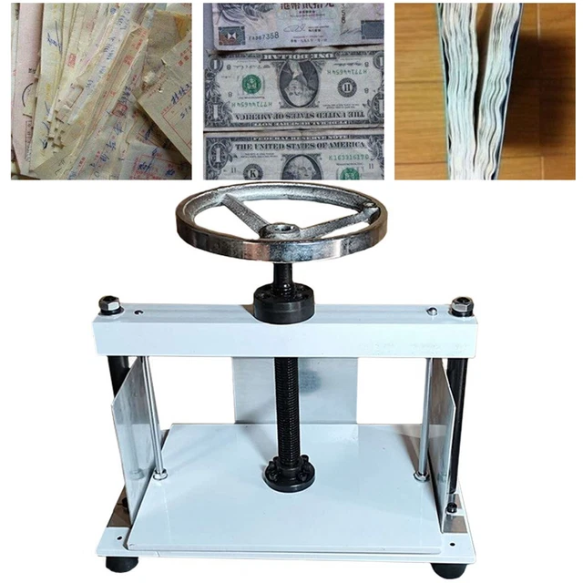 HAND WHEEL FLATTENING machine manual A4 Size paper Press Machine Paper ...