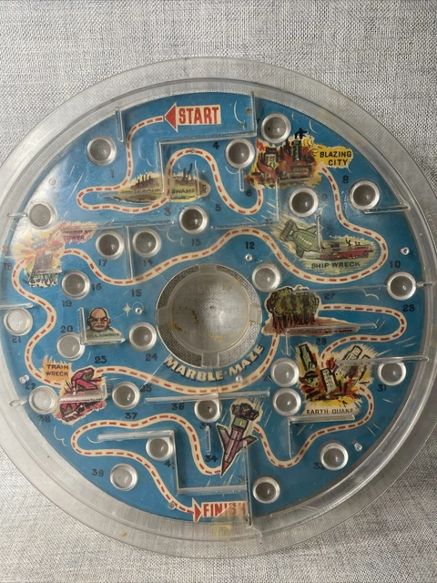 VINTAGE 1960S HASBRO Marble Maze Game Peter Pan Made In England £19.99 ...