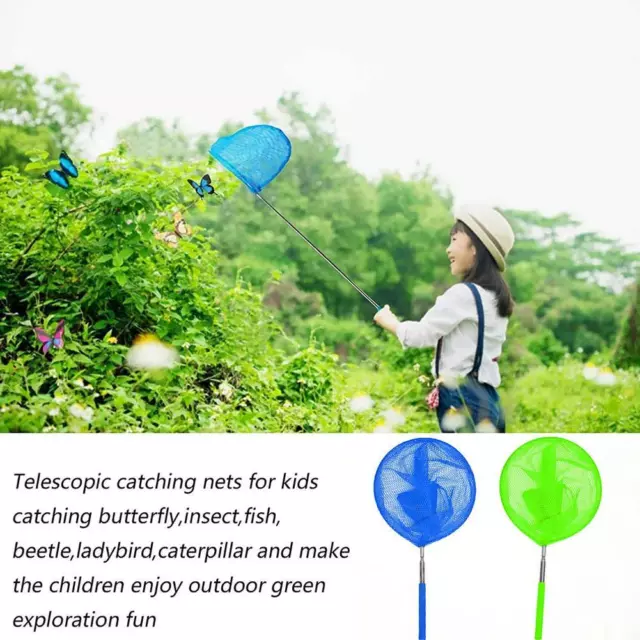 FISHING NET KIDS Children Mesh Extendable Rod Insect Fish Pocket ...