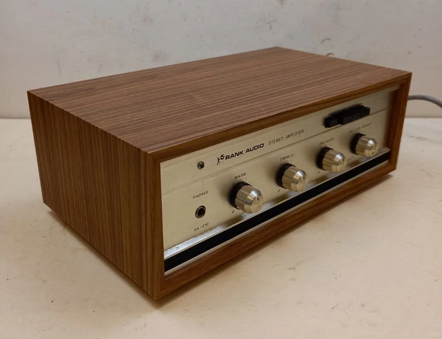 RANK RA-210 RA210 Vintage HiFi Amplifier Amp 1970s Wood with Phono £26. ...