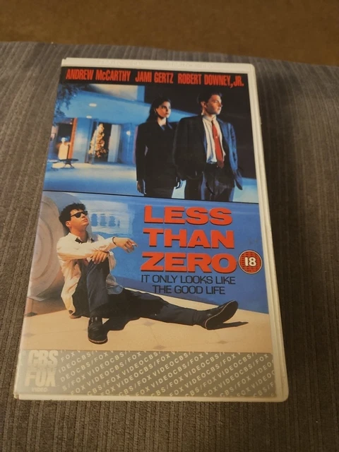 LESS THAN ZERO Vhs Big Box Ex Rental ****Not Tested**** £26.72 ...