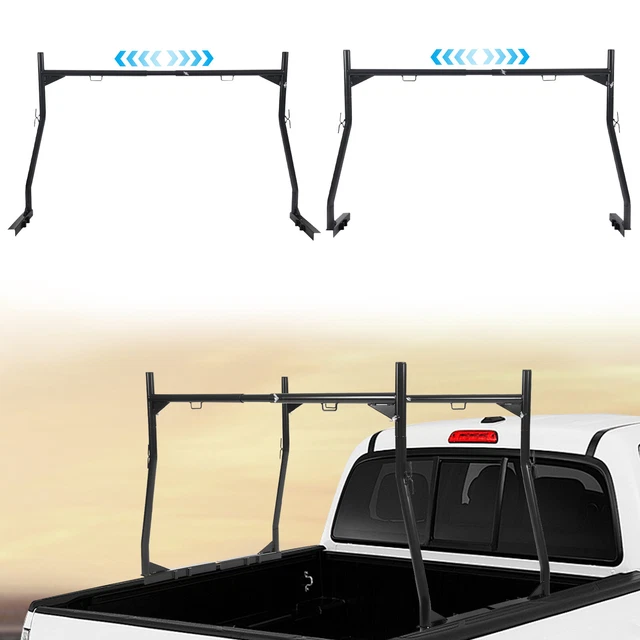 UNIVERSAL FOR PICKUP Truck Ladder Rack Adjustable Trailer Rack Carbon ...