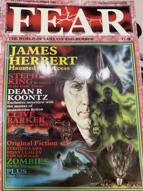 FEAR MAGAZINE ISSUE 2 October 1988 James Herbert Clive Barker £12.99 ...