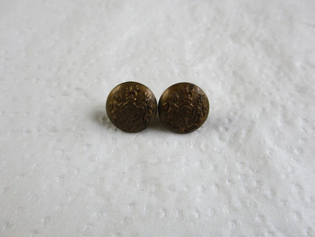 BRITISH ARMY PAIR:&GENERAL SERVICE CAP BUTTONS" (12mm, WW1-WW2 Era ...