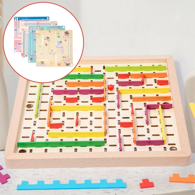 JEU DE LABYRINTHE en bois, jouets de voyage, jouets Montessori pour ...