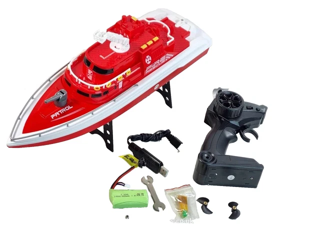 HENG LONG RTR RC Scale Tug Boat WATER SPRAY Fire Engine 3 Motor Speed ...