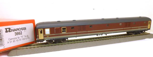 RIVAROSSI H0 3662 FS-Gepäckwagen D, rot/grau, KK R91 EUR 29,00 - PicClick DE