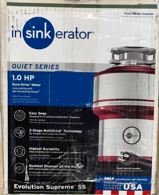 INSINKERATOR EVOLUTION SUPREME SS 1 HP food Disposer £156.24 - PicClick UK