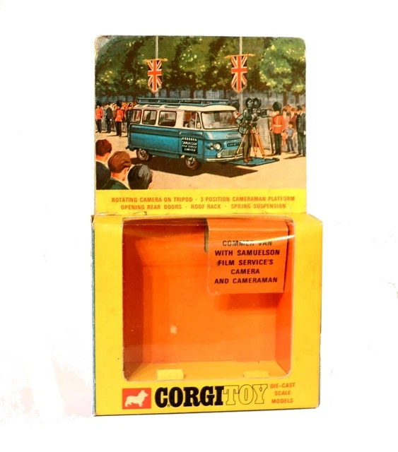 CORGI TOYS BOÎTE box repro 479 Commer van with Samuelson Film Service's ...
