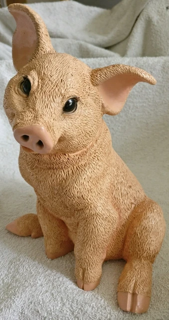 RARE COLLECTIBLE RETRO Italian 1992 Model Castagna Pig Figure 22 Cm ...