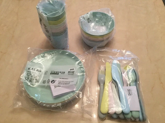 IKEA KALAS CHILDREN'S Kids Plastic Plaits. Bowls , Mugs & Cutlery Set ...