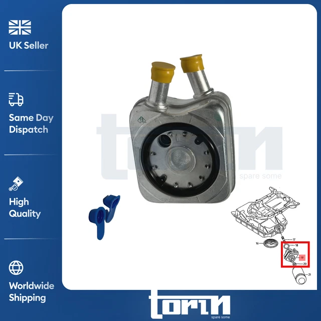 FOR AUDI A3 A4 A6 VW Golf Mk5 Seat Leon Skoda Fabia Engine Oil Cooler ...