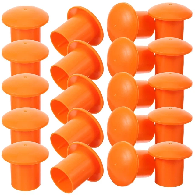 40 PCS REBAR Safety Caps Construction Builder Hat Pipe & Tube ...