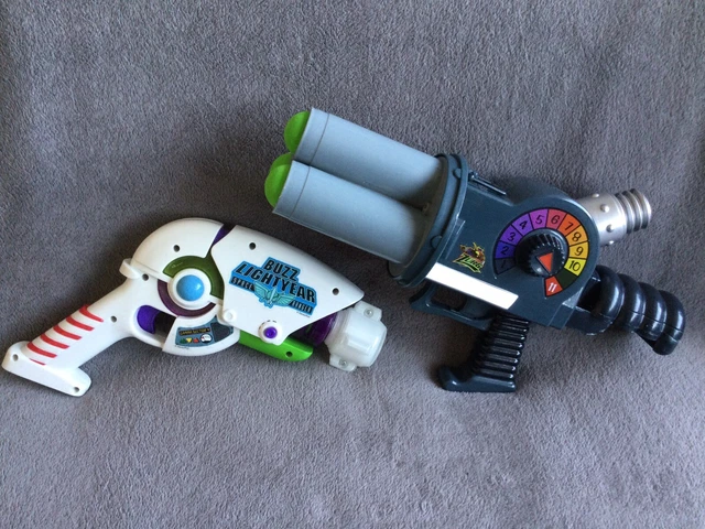 DISNEY PIXAR TOY Story Zurg Blaster Gun & Buzz Lightyear Super Blaster ...