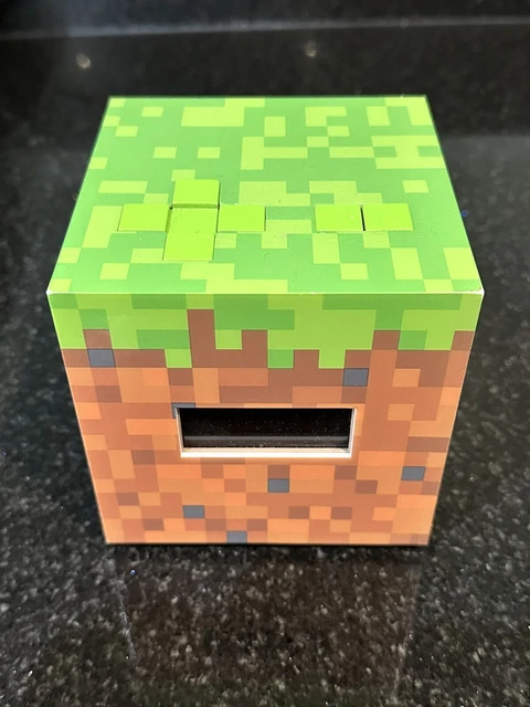 LICENSED PALADONE MINECRAFT Grass Block Digital LCD Alarm Clock Light ...